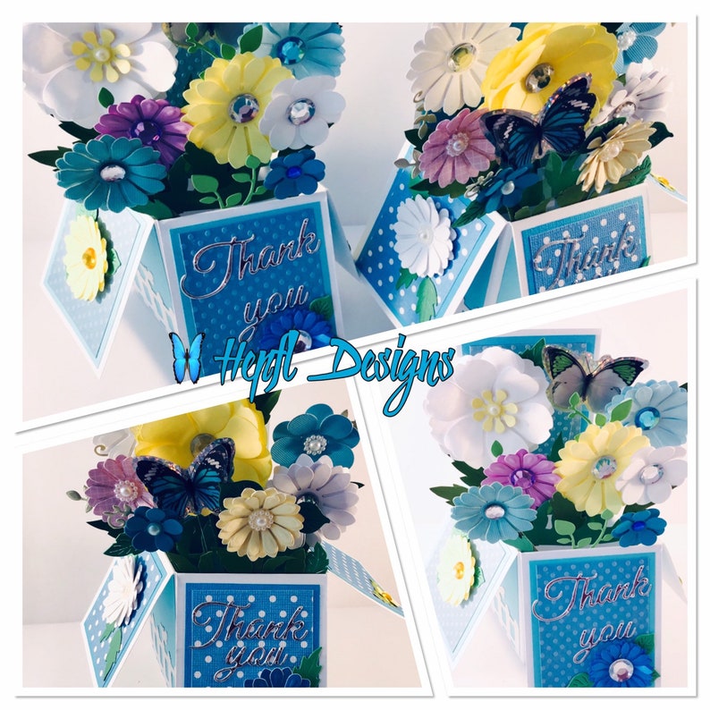 3-D Pop-Up Card for ANY OCCASION 5inx6.5in FLORAL Pop-Up Card | Etsy