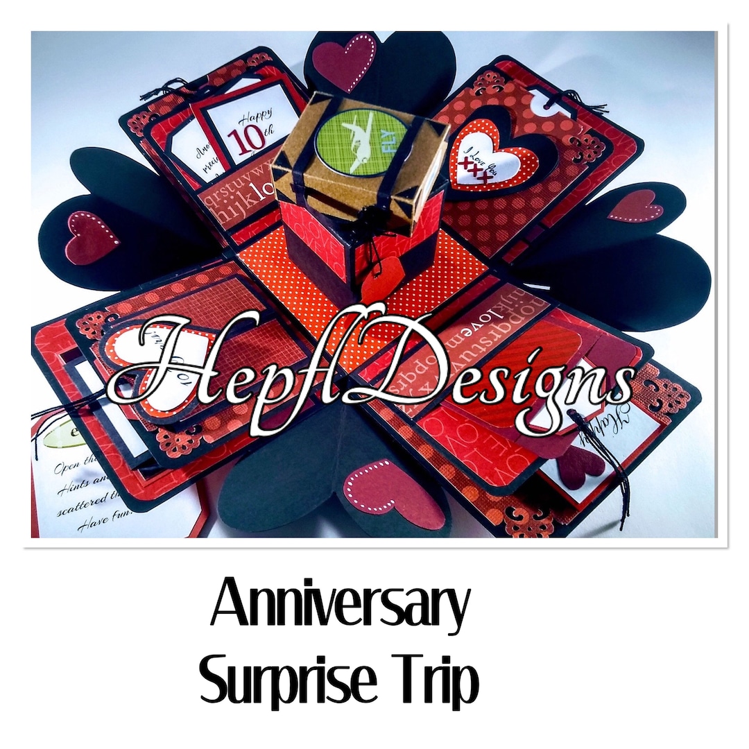 SURPRISE EXPLOSION BOX Surprise Vacation Farewell Bon Voyage Surprise ...