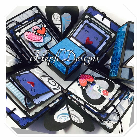 EXPLOSION BOX for Any Occasion Masculine Design Birthday | Etsy