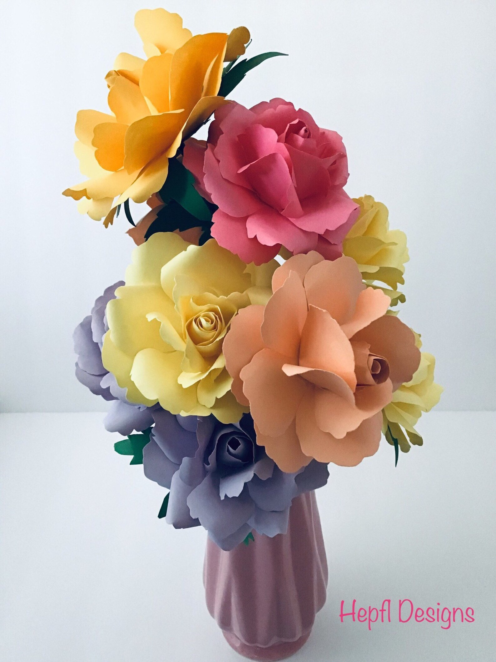 PAPER ROSES Handmade Paper Roses With or Without Stems for | Etsy