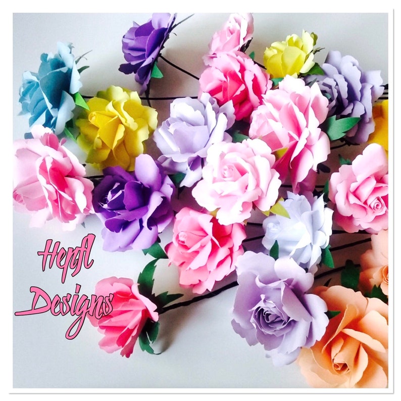 PAPER ROSES Handmade Paper Roses With or Without Stems for | Etsy