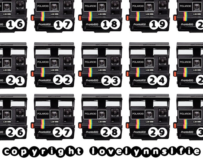 Polaroid Number Printable Collage Sheet // Planner Supplies ...