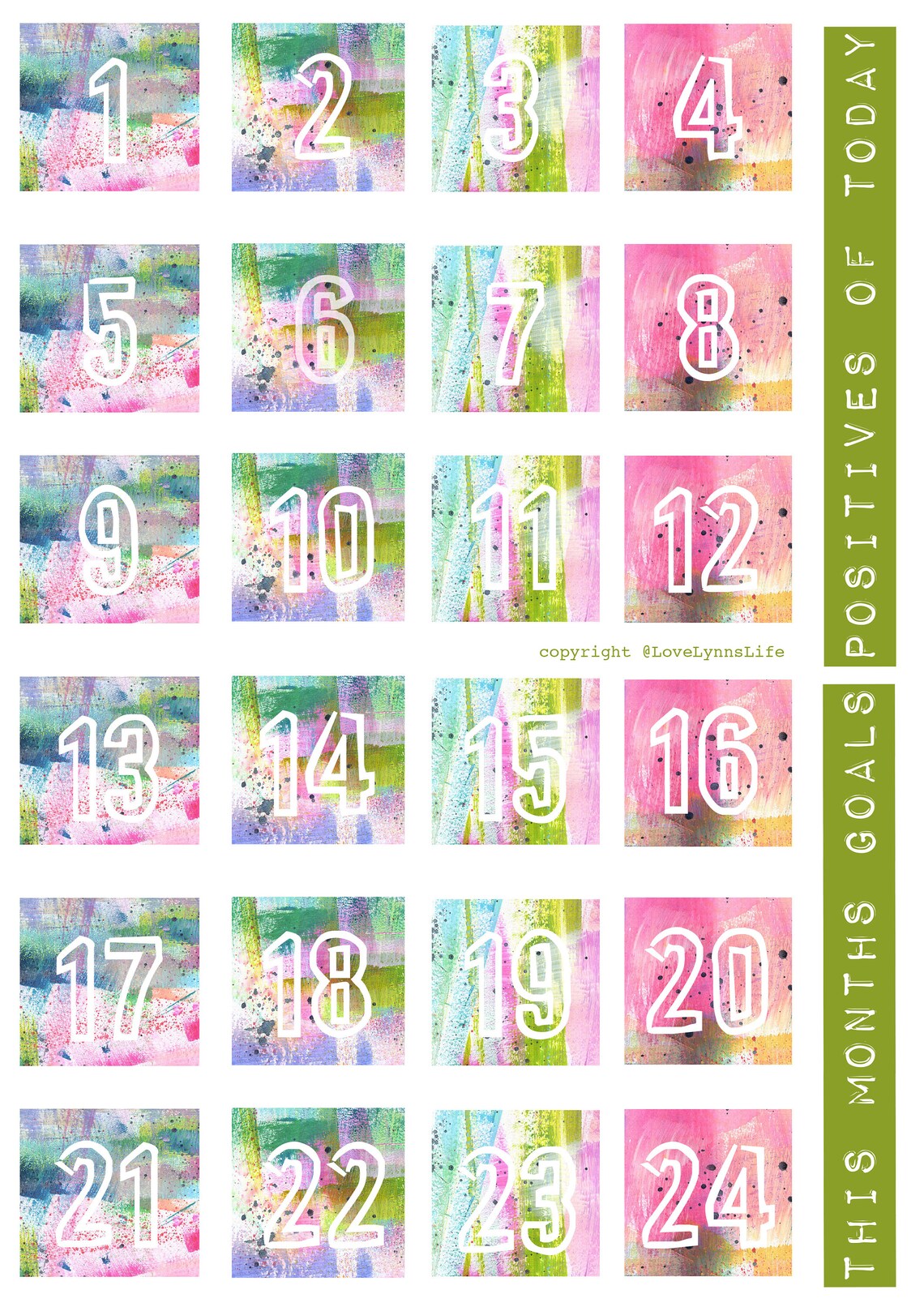 Pastel Numbers Collage Printable Set of 2 // Mixed Media Art - Etsy ...