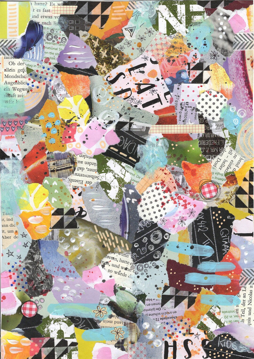 Collage Printable + Set of 2 + Journalfodder Jan 19 No2 // Mixed Media ...