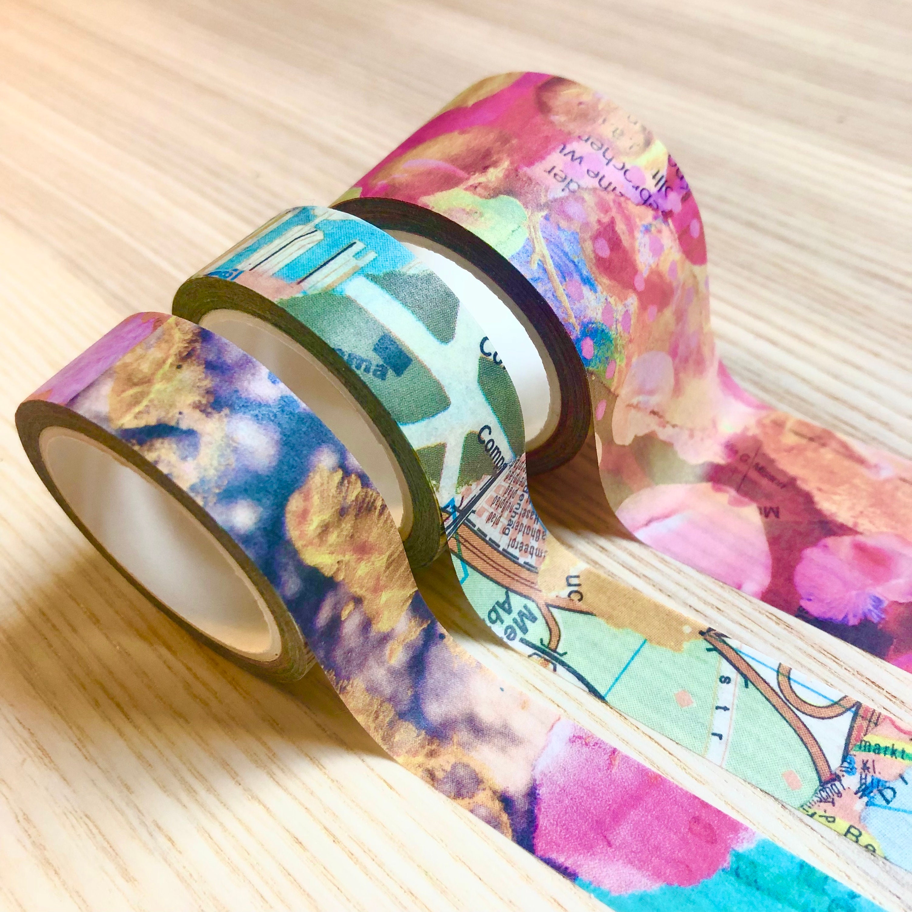Abstract 25cm Extra Wide Washi Tape // Maps Paint Abstract - Etsy