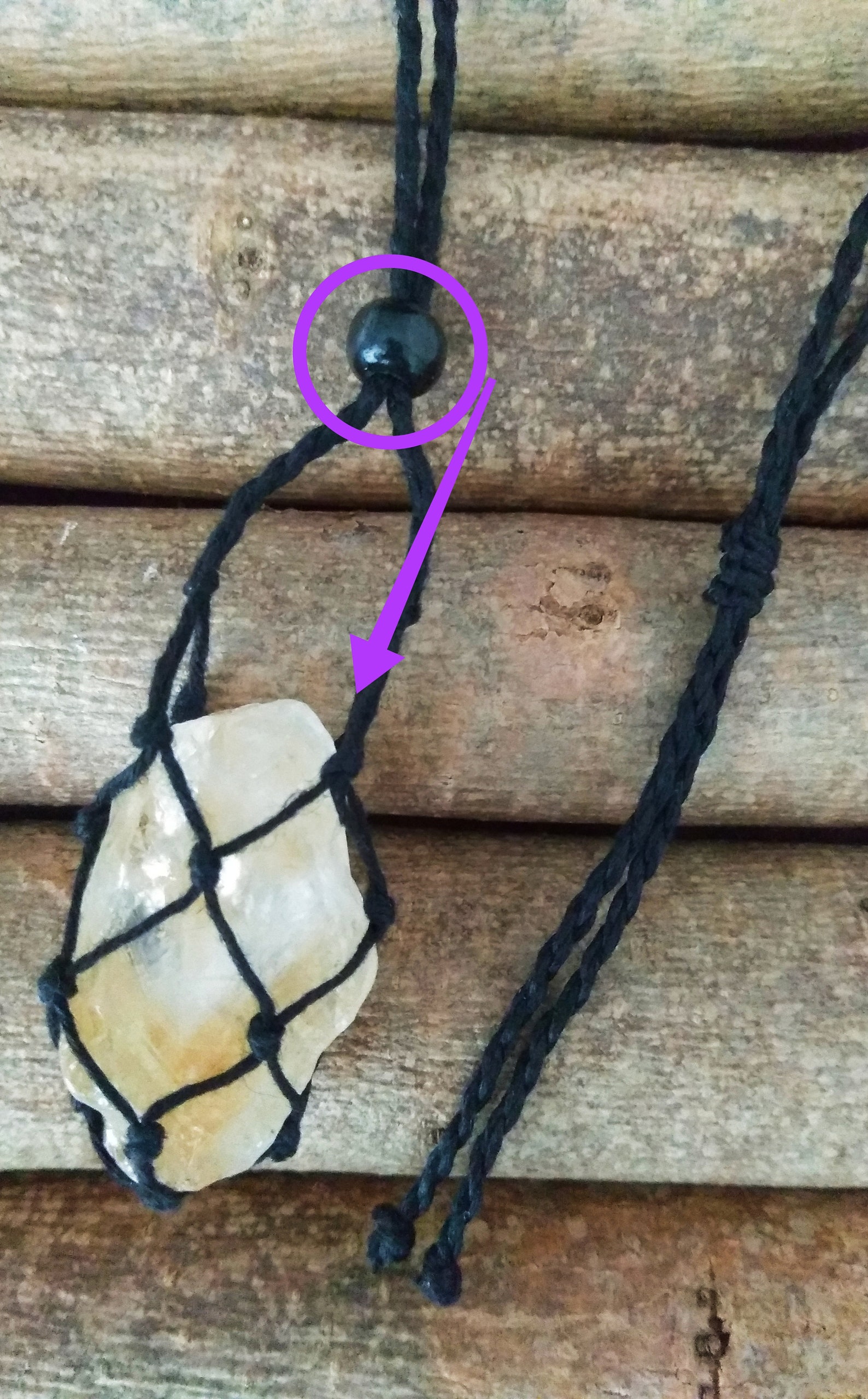 Empty Macrame Necklace Stone Holder, Adjustable Length, S, M, L Sizes ...