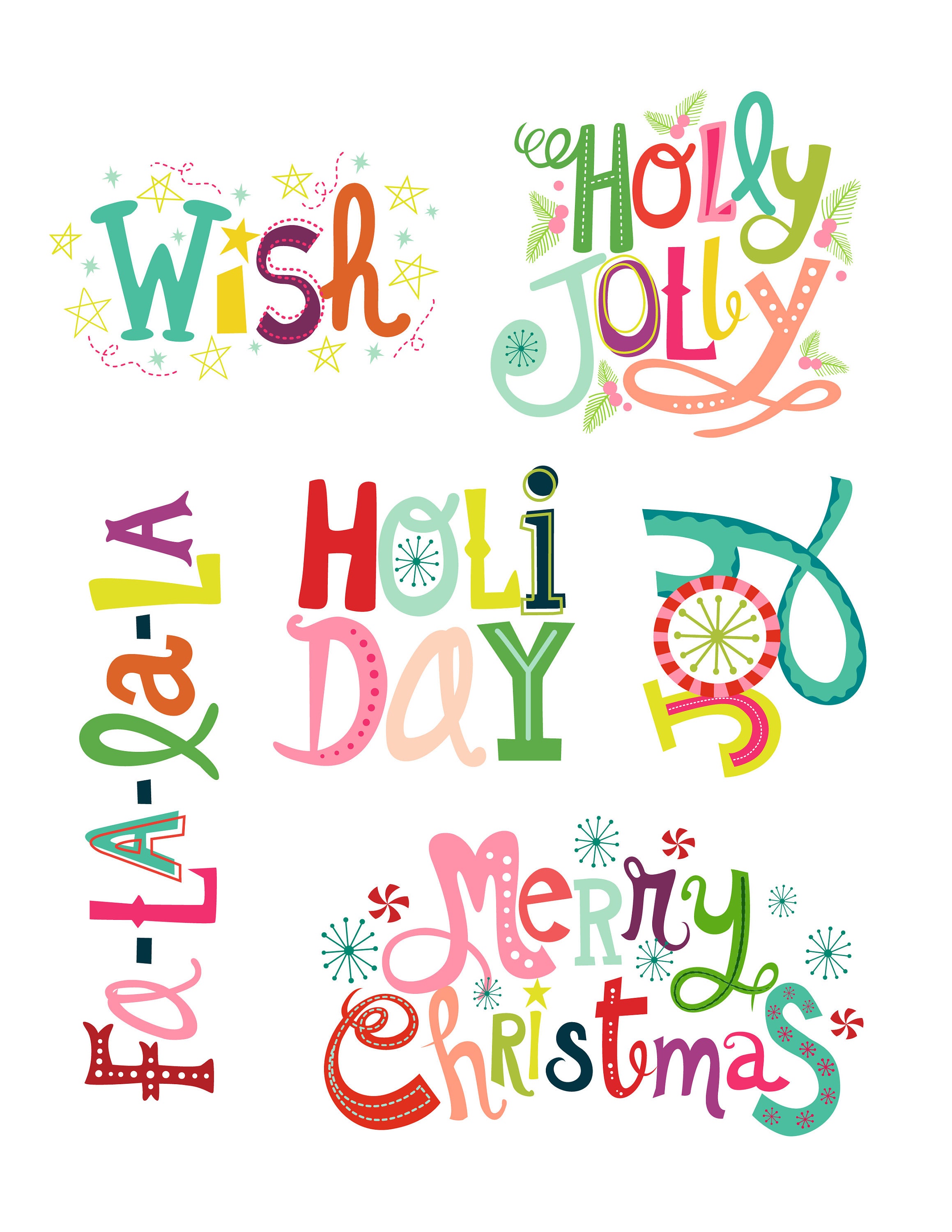Hip Holiday - Word Pack - Etsy