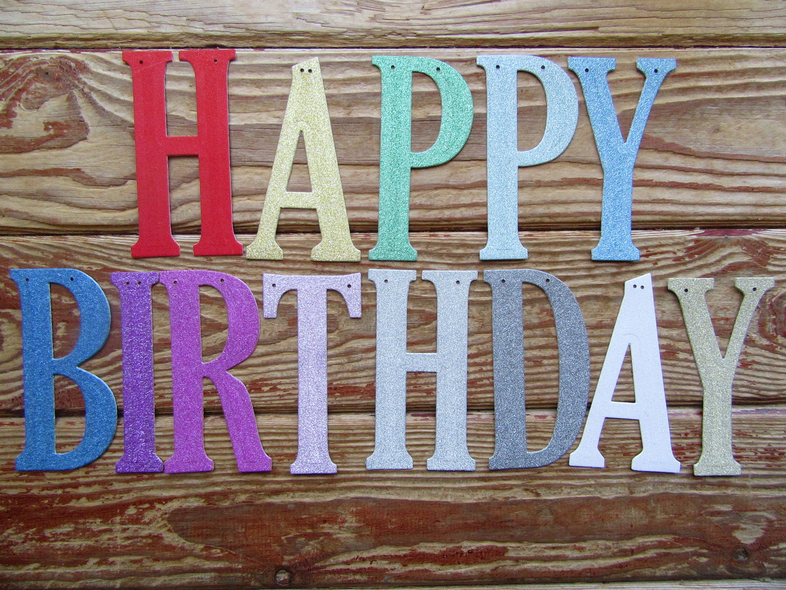 Arco iris feliz cumpleaños banner brillo feliz cumpleaños | Etsy