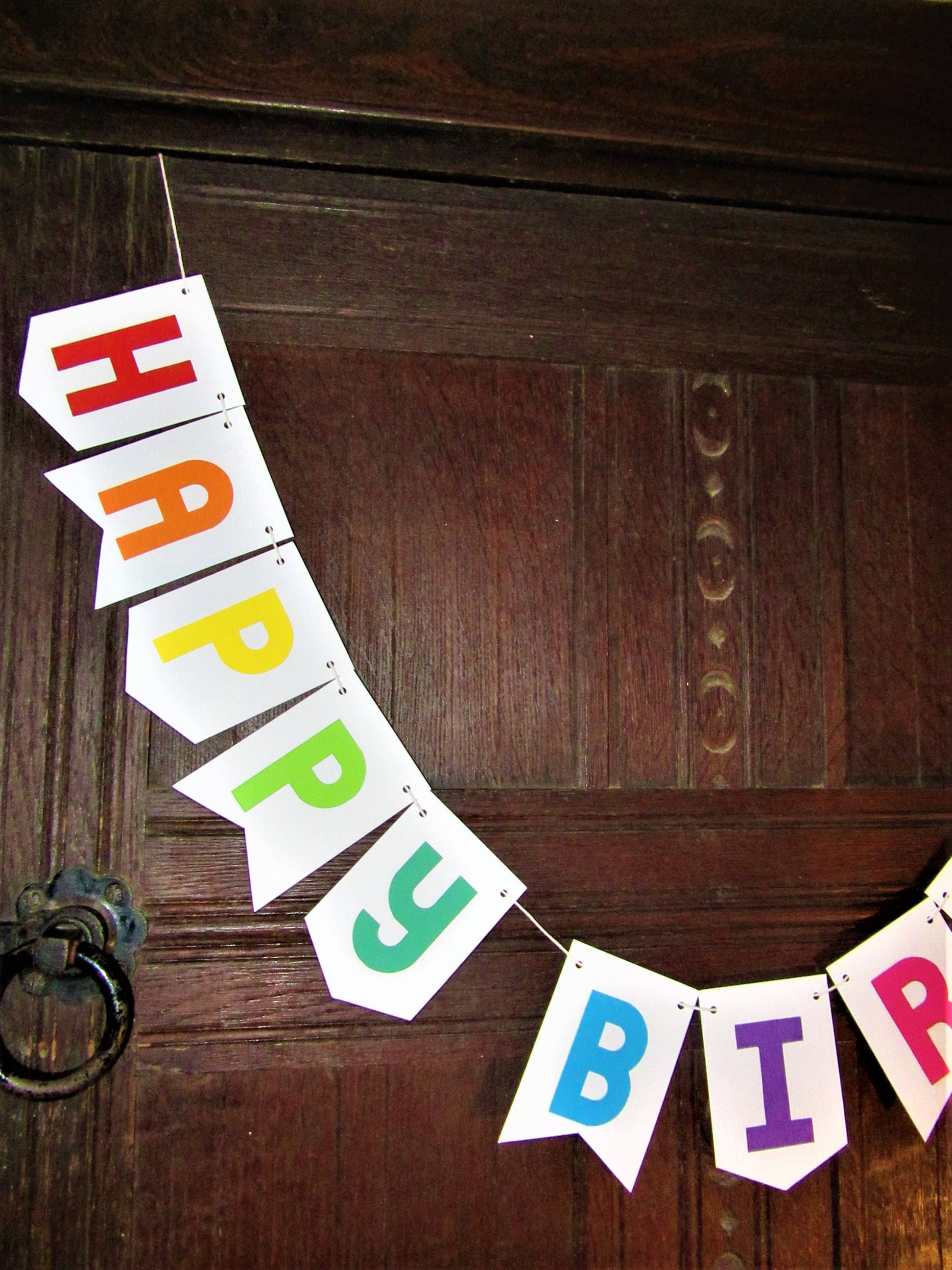 Personalised Happy Birthday Banner Birthday Banner Bright & | Etsy UK