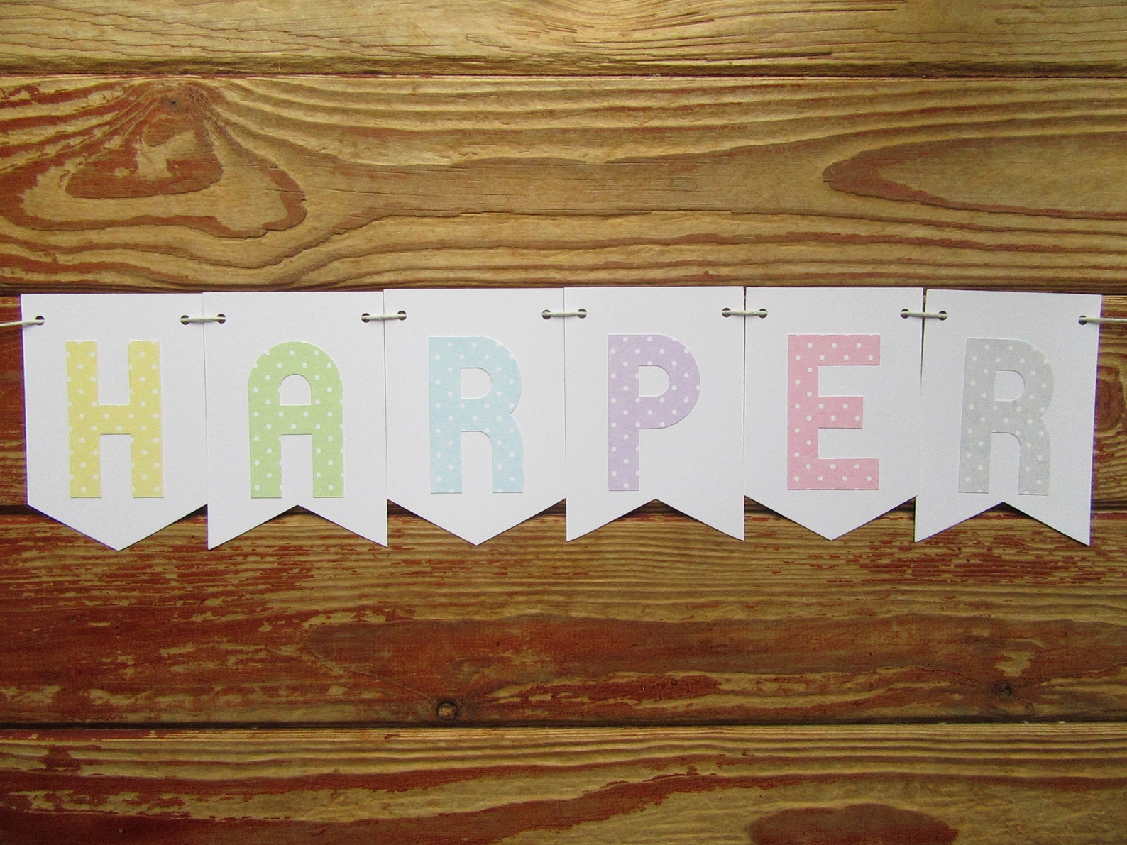 Personalised Banner. Spotty Bunting Personalised Bunting - Etsy UK