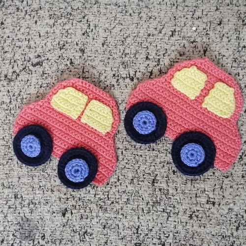 Crochet Car Appliqué Crochet Pattern DIY - Etsy