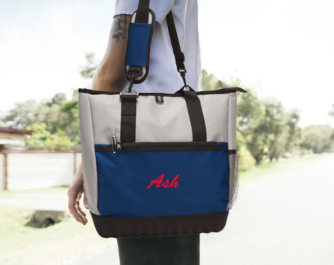 Insulated Canvas Cooler, Picnic Tote, Floral Canvas Basket, Lunch Bag ...