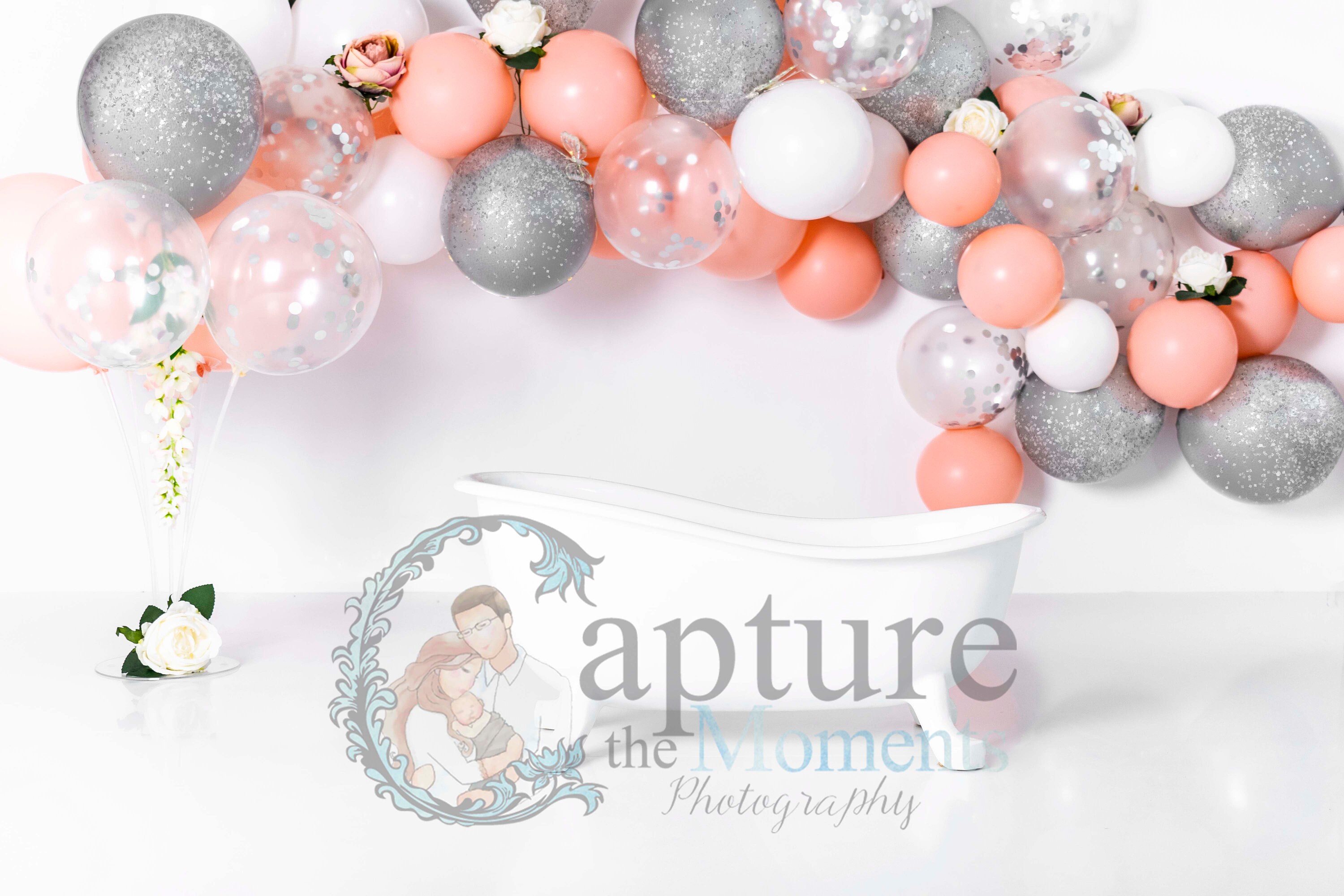 Balloon Photo Backdrop Digital Backdrop Birthday Cake Smash - Etsy