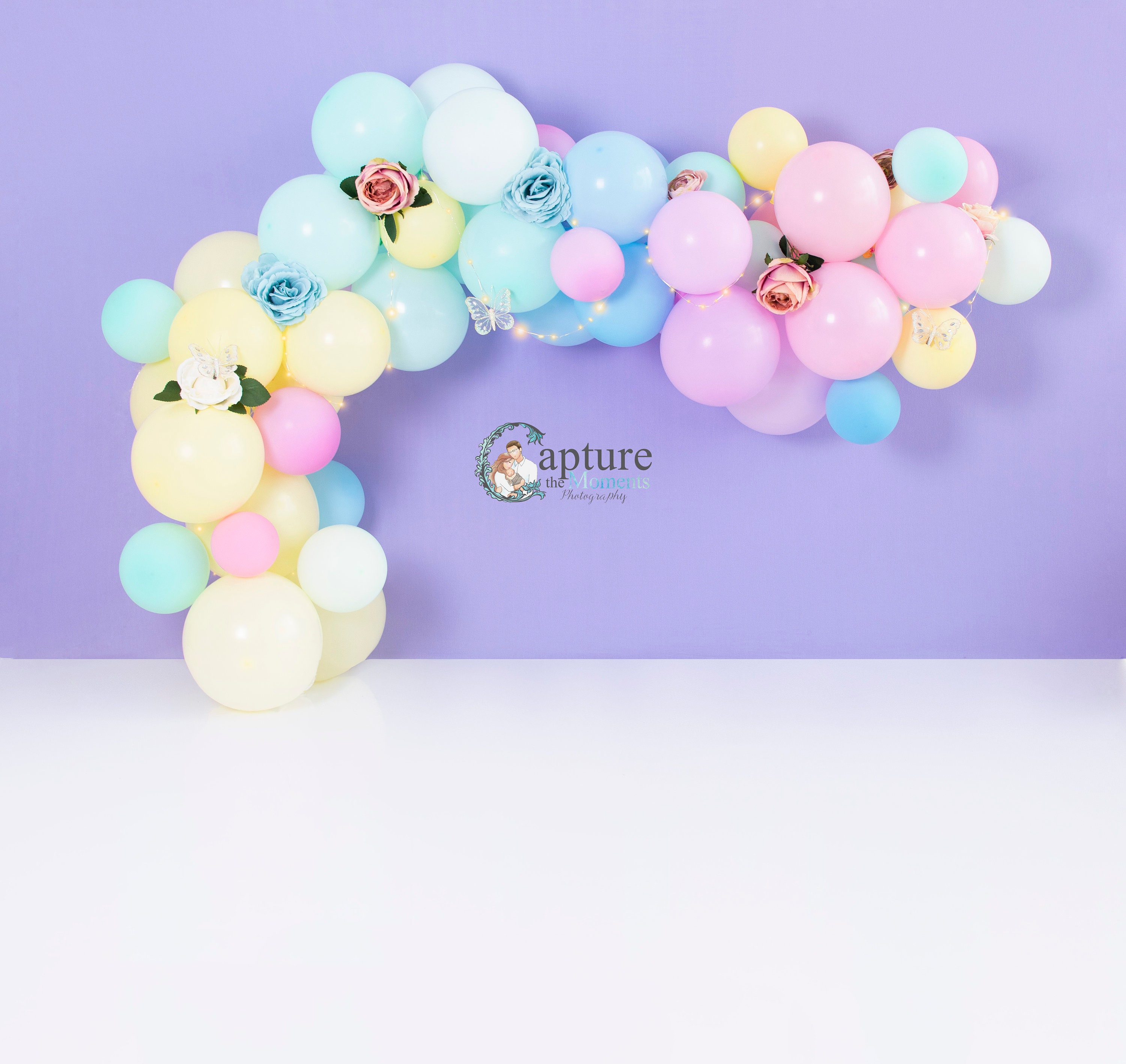 Balloon Photo Backdrop, Birthday Backdrop, Cakesmash Digital Backdrop ...