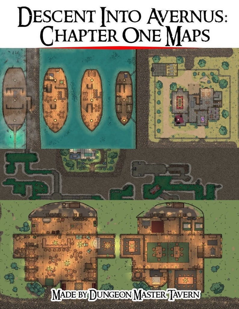 Descent Into Avernus Chapter One Maps - Etsy