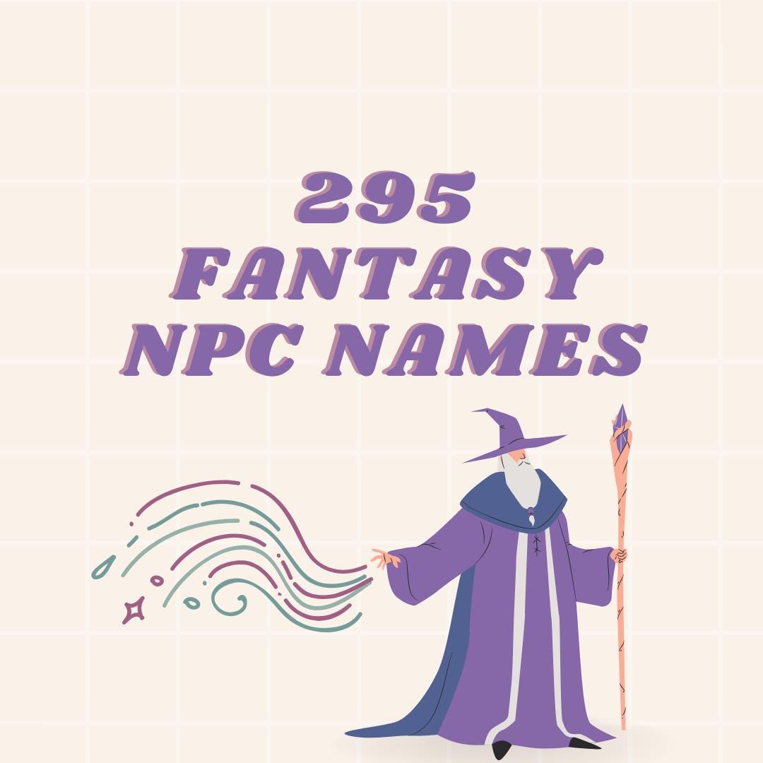 295 Fantasy NPC Names for Dnd | Unique D&D Character Name List ...
