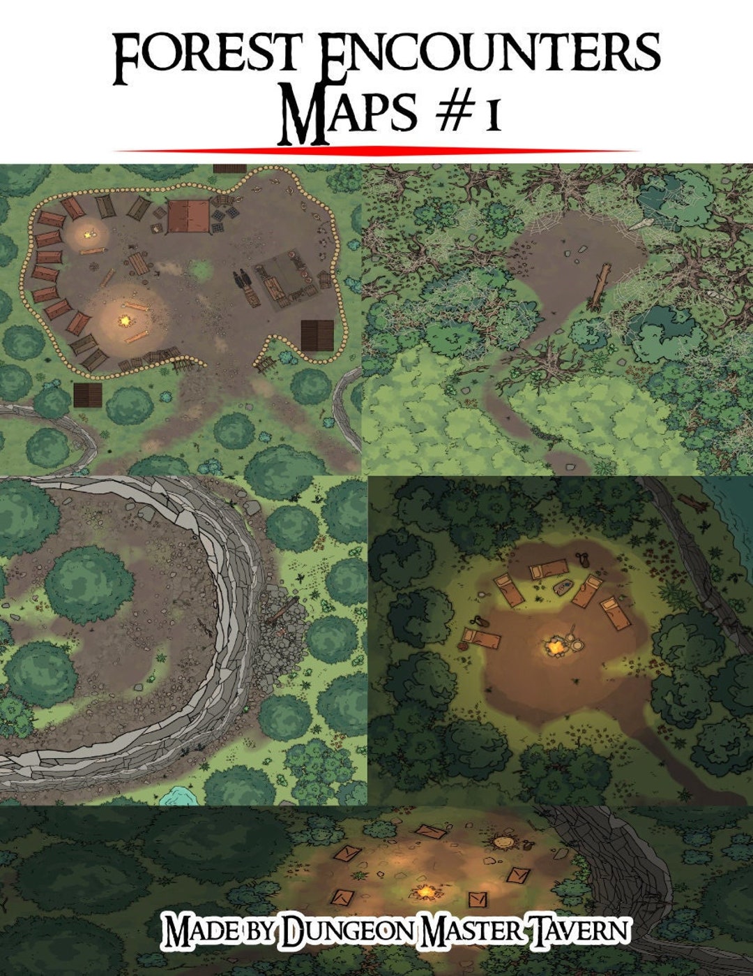 Forest Encounter Maps #1 - Etsy