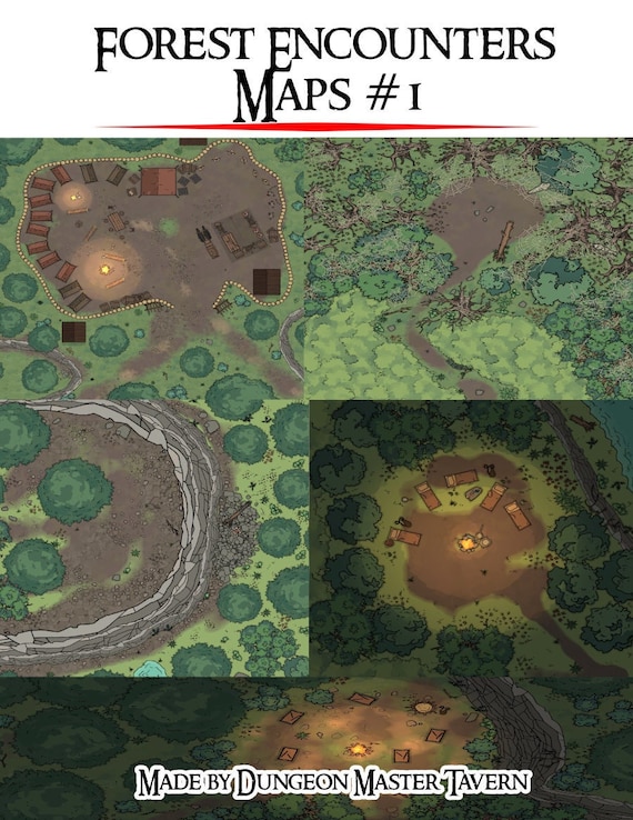 Forest Encounter Maps 1 | Etsy