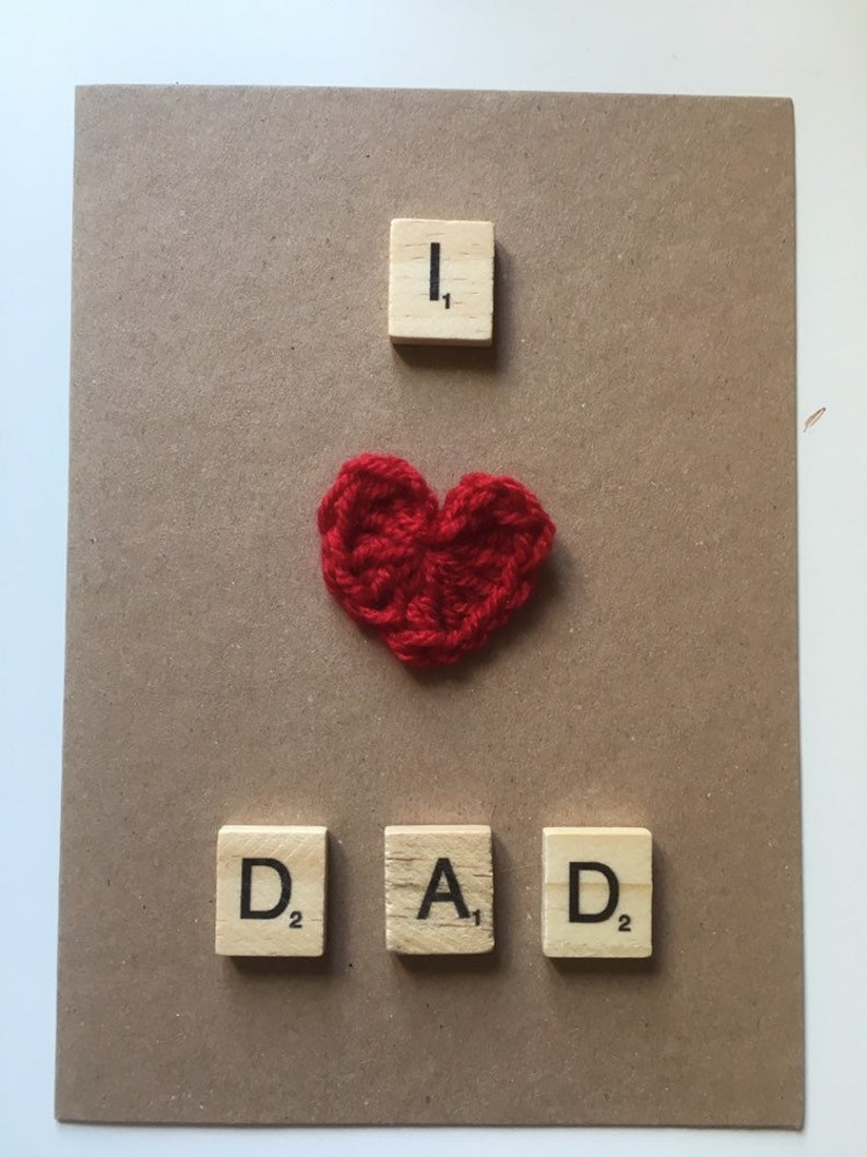 I Heart Dad I Love Dad Greetings Card for Father's Day - Etsy