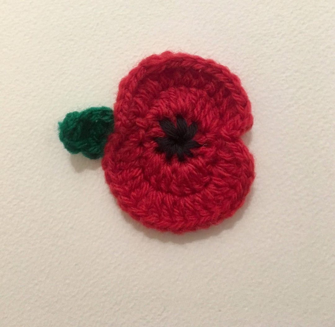 Poppy Badge Brooch for Remembrance Day, Charity Listing, Crochet ...