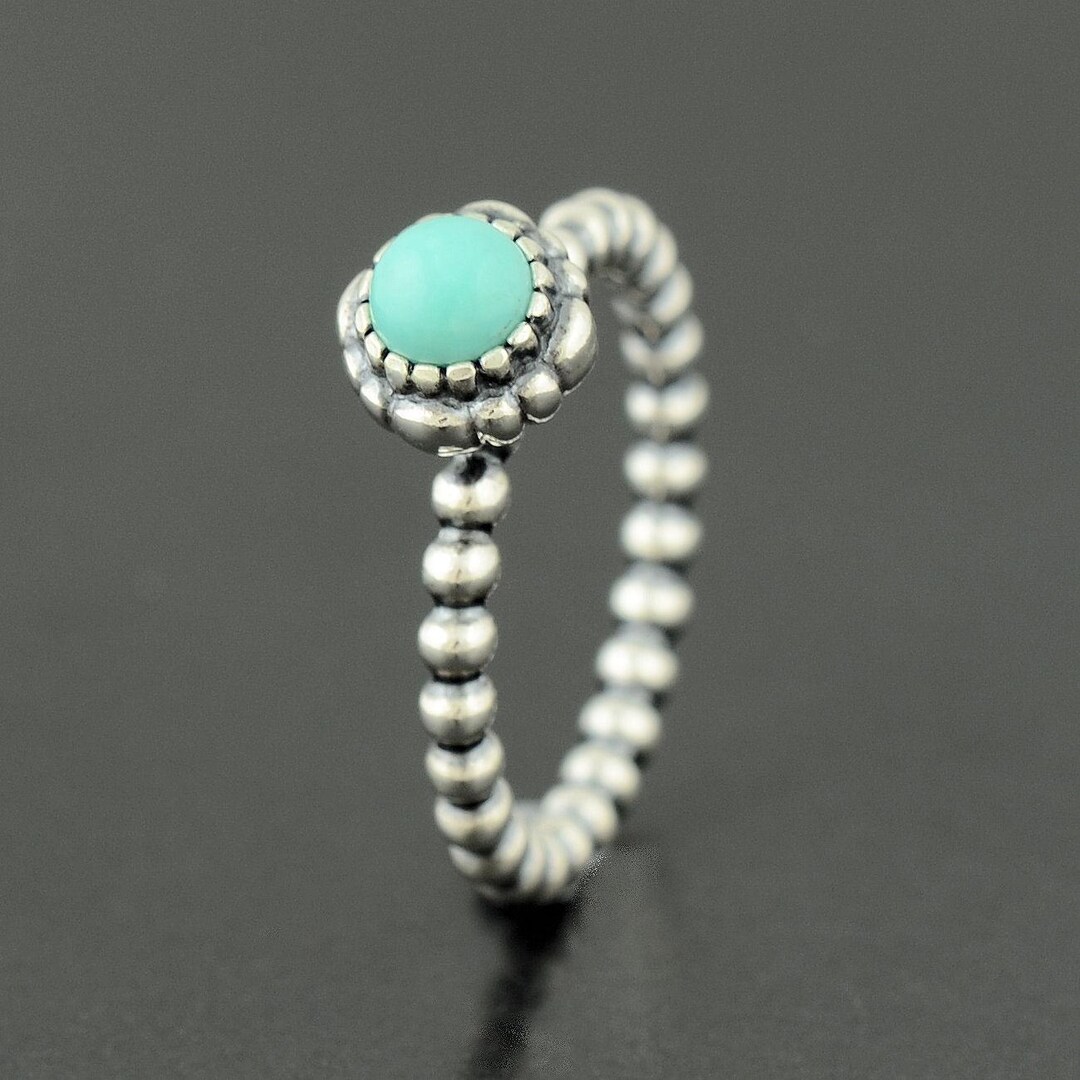 Genuine PANDORA December Turquoise Birthstone Ring 190854TQ Retired ...
