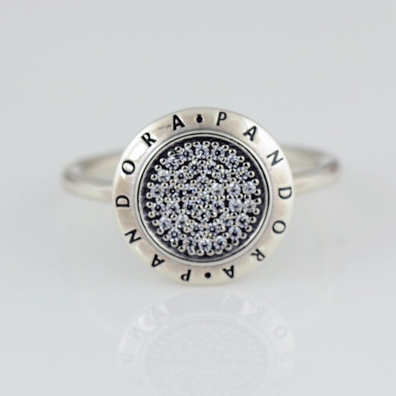Genuine PANDORA Signature Logo Ring 190912CZ Retired Brand New Comes ...