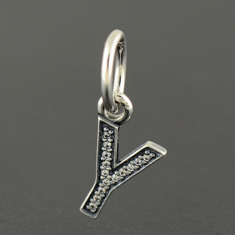 Genuine PANDORA Sparkling Y Alphabet Initial Dangle Charm 791337CZ ...