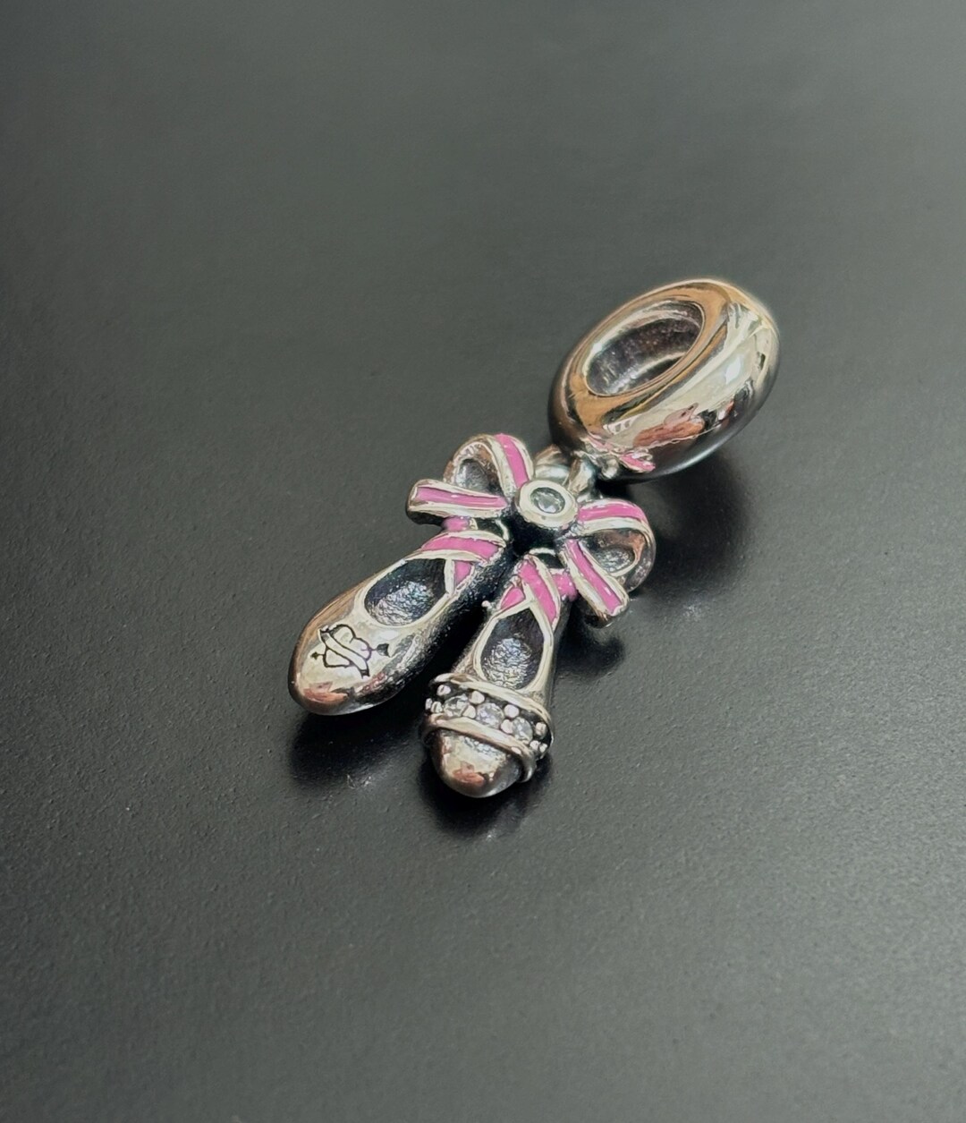 Genuine PANDORA Pink Ballerina Shoes Charm 798339CZ Sterling Silver New ...