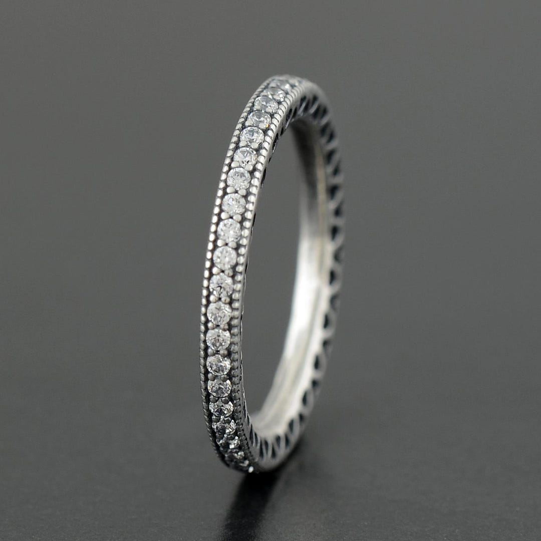 Genuine PANDORA Hearts of Pandora Ring 190963CZ Sterling Silver Cz ...