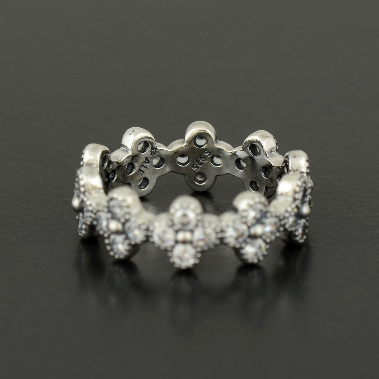 Genuine PANDORA Oriental Blossoms Ring 191000CZ Sterling Silver Cz ...