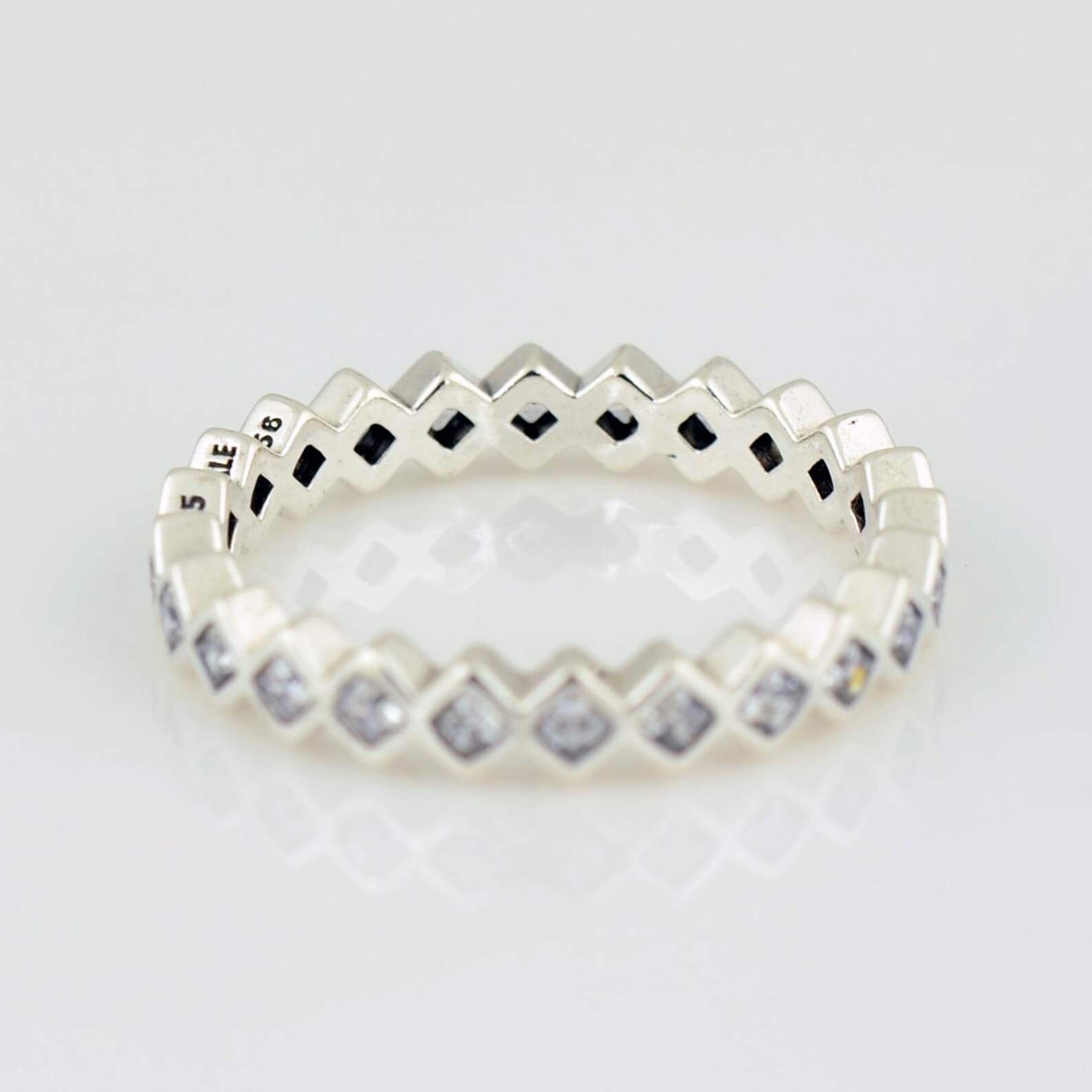Genuine PANDORA Alluring Princess Ring 190944CZ Sterling Silver Cz ...