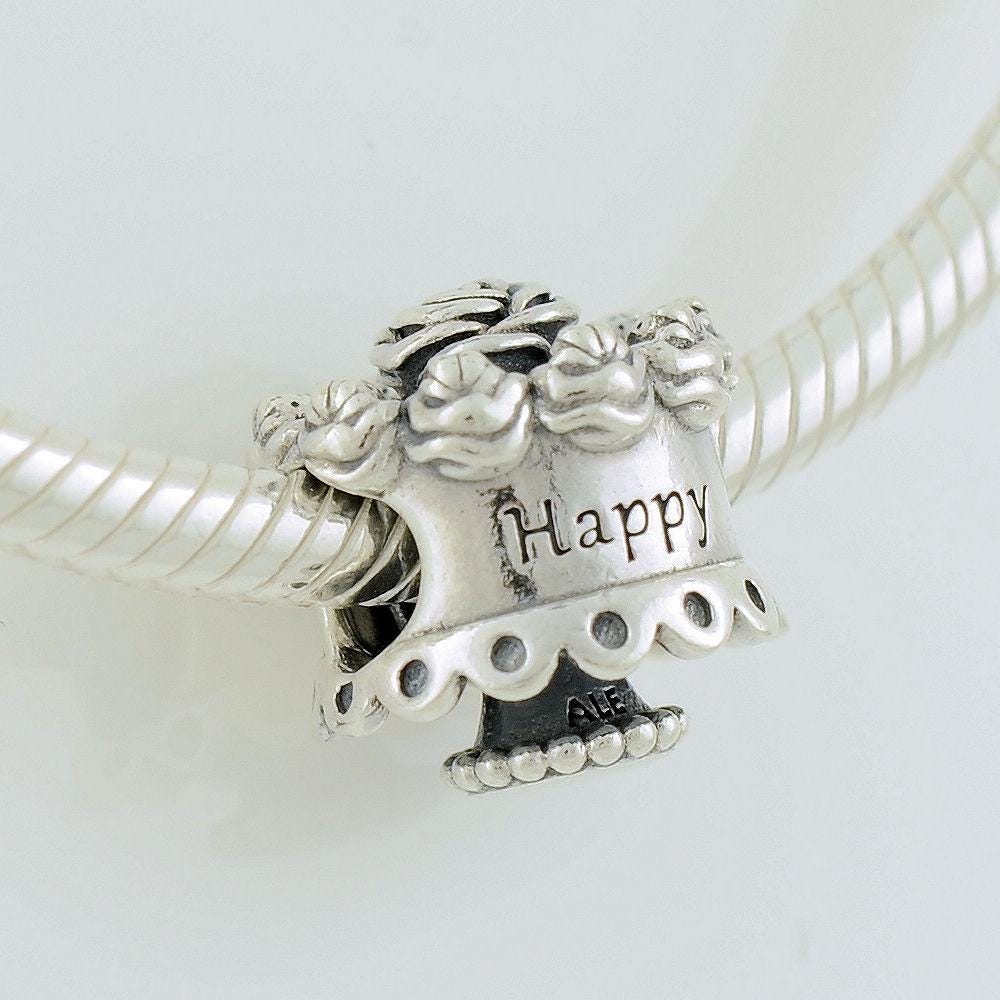 Genuine PANDORA Happy Birthday Cake Charm 791289 Sterling Silver Brand ...