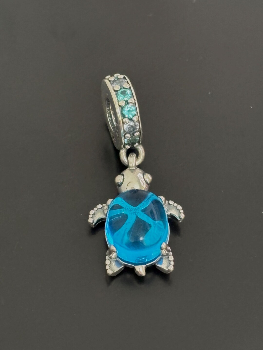 Genuine PANDORA Blue Murano Glass Sea Turtle Dangle Charm 790667C01 ...