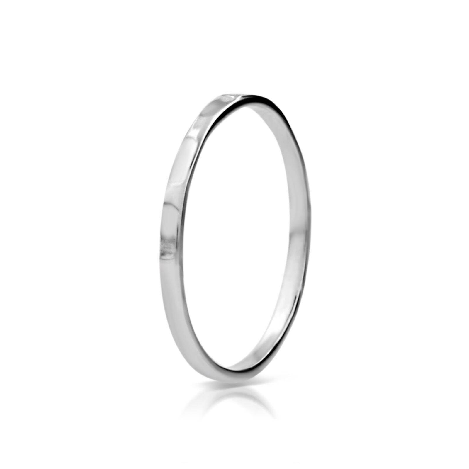 Stacking Rectangular Shape Sterling Silver Ring, Handmade, Stacking ...