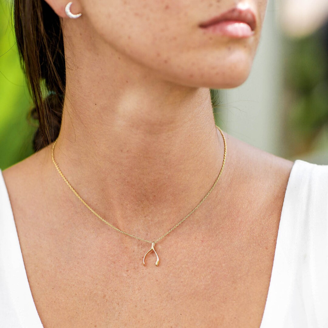 Wish Bone Shape Symbol Sterling Silver Pendant - Etsy
