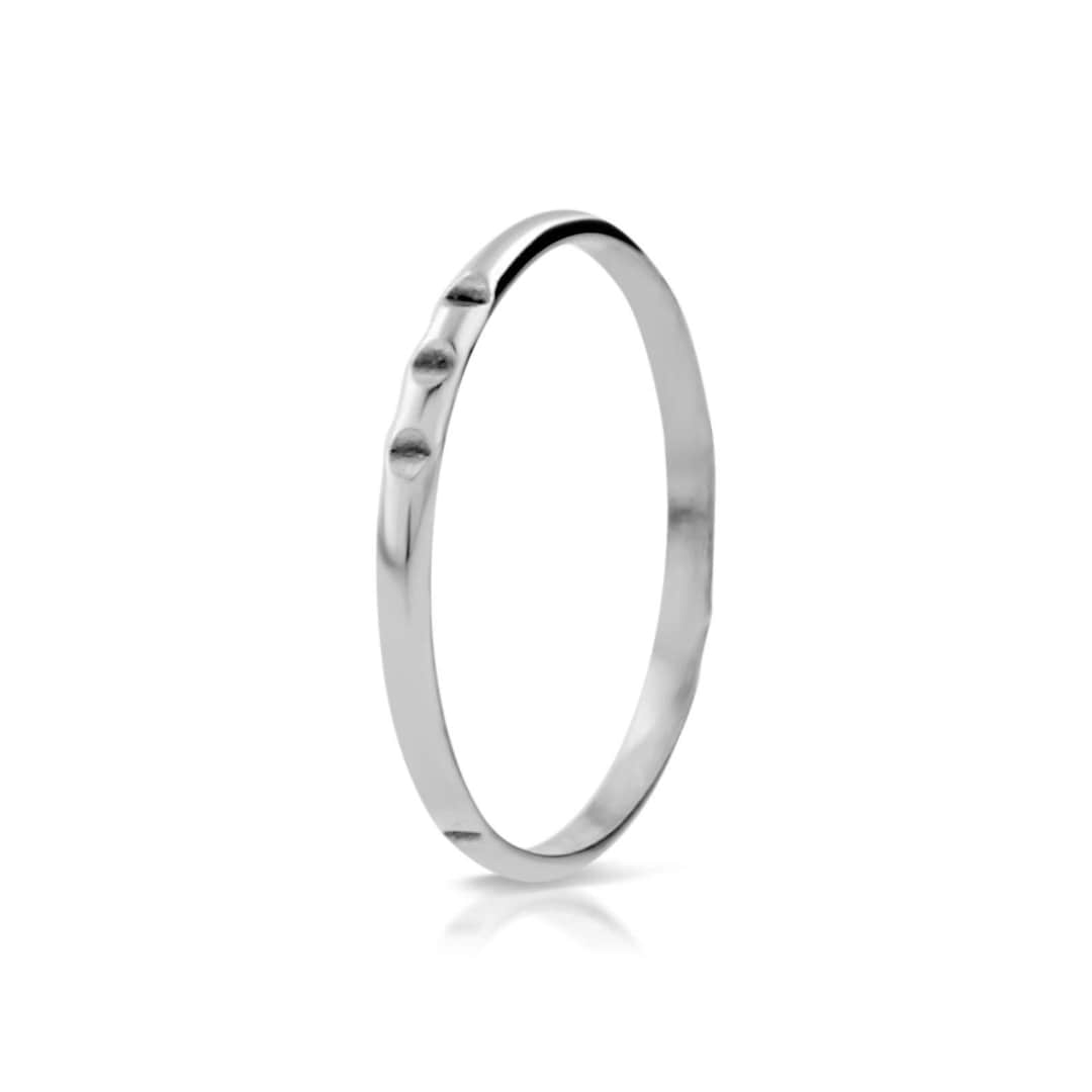Stacking Half Round Shape Sterling Silver Ring, Handmade, Stacking Ring ...