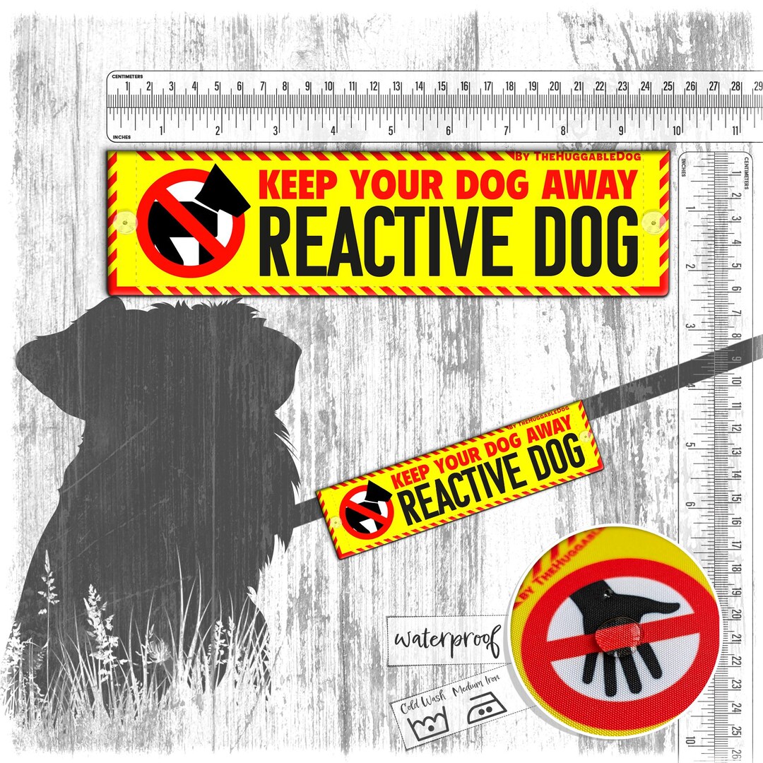 Keep Your Dog Away, REACTIVE Dog. Warning Leash Sleeves for Reactive ...