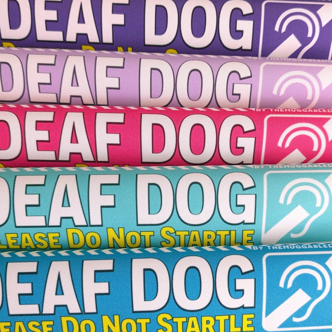 DEAF Dog, Please Do Not Startle. Advisory Leash Sleeves for Deaf Dogs ...