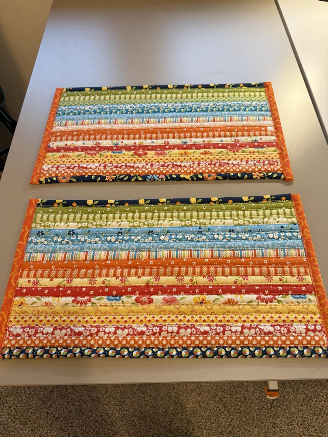 Set of 4 here Comes the Sun Rectangle Jelly Roll Placemats. Matching ...