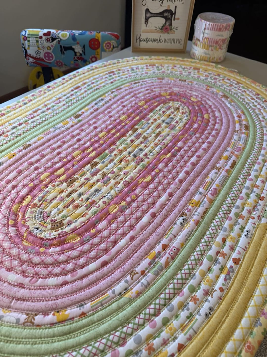 Bundle of Joy Jelly Roll Rug Handmade From Riley Blake Designs Fabric ...