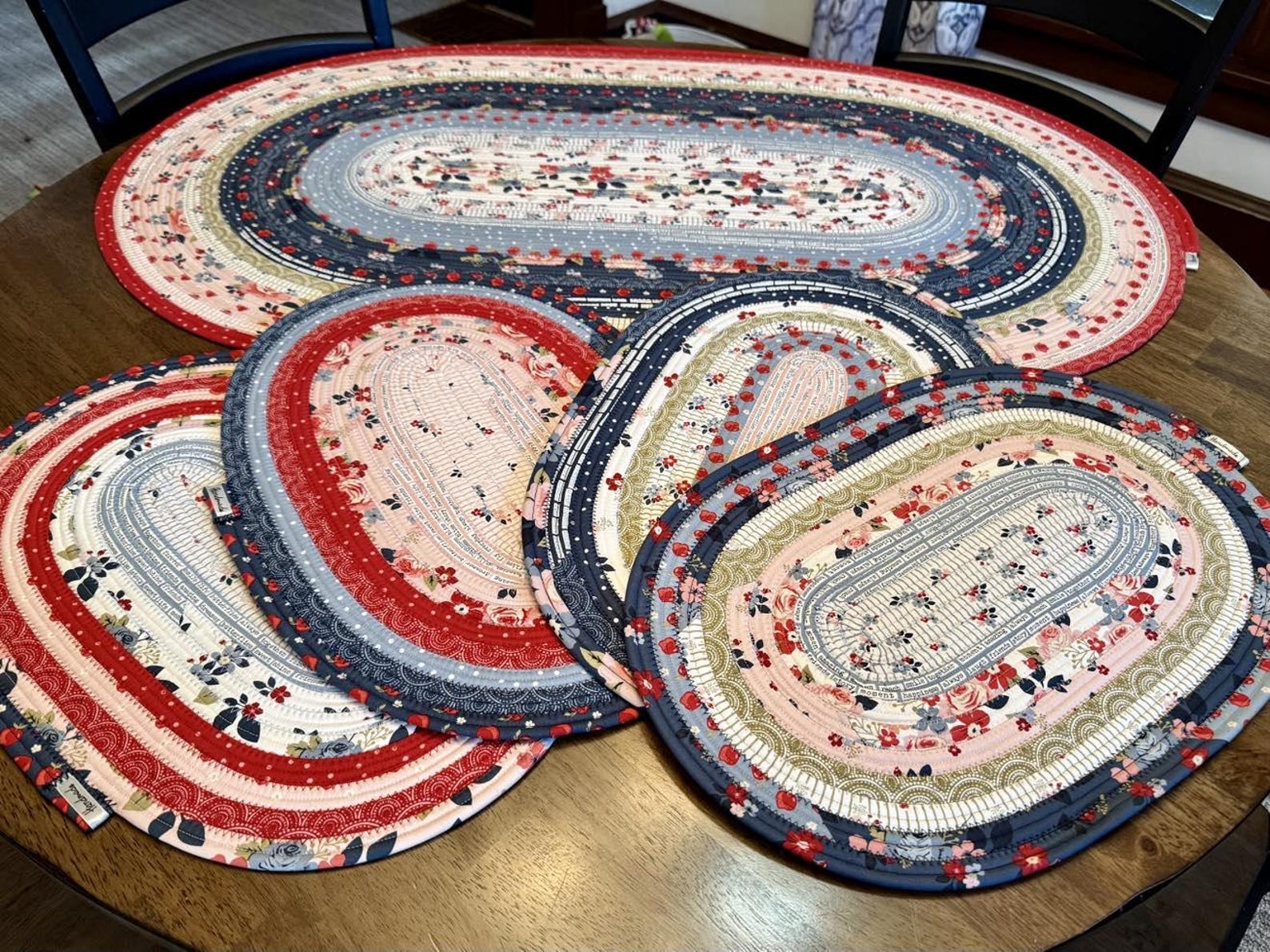 Vintage Charm Jelly Roll Placemats. Set of 2. Design by Riley Blake ...