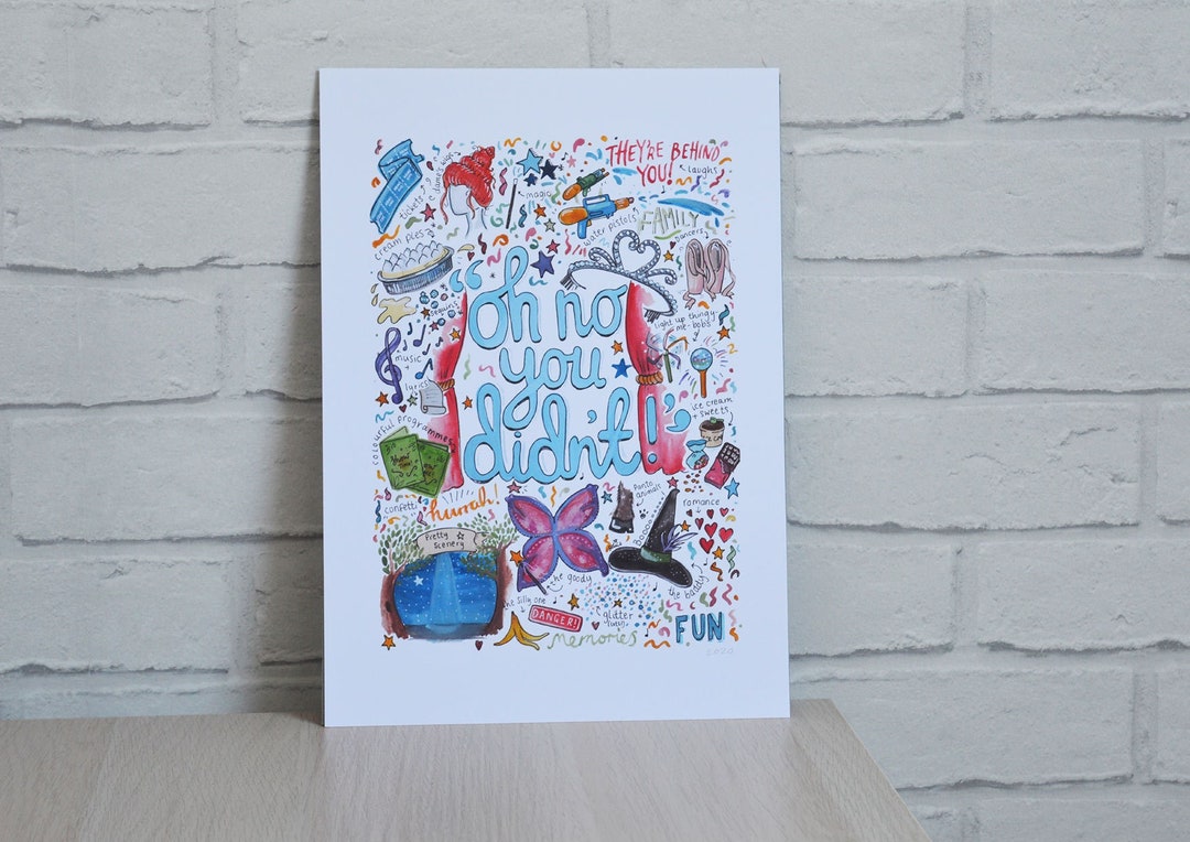 Panto Print, Pantomime Art Print, Panto Gift, Art Print, Christmas ...