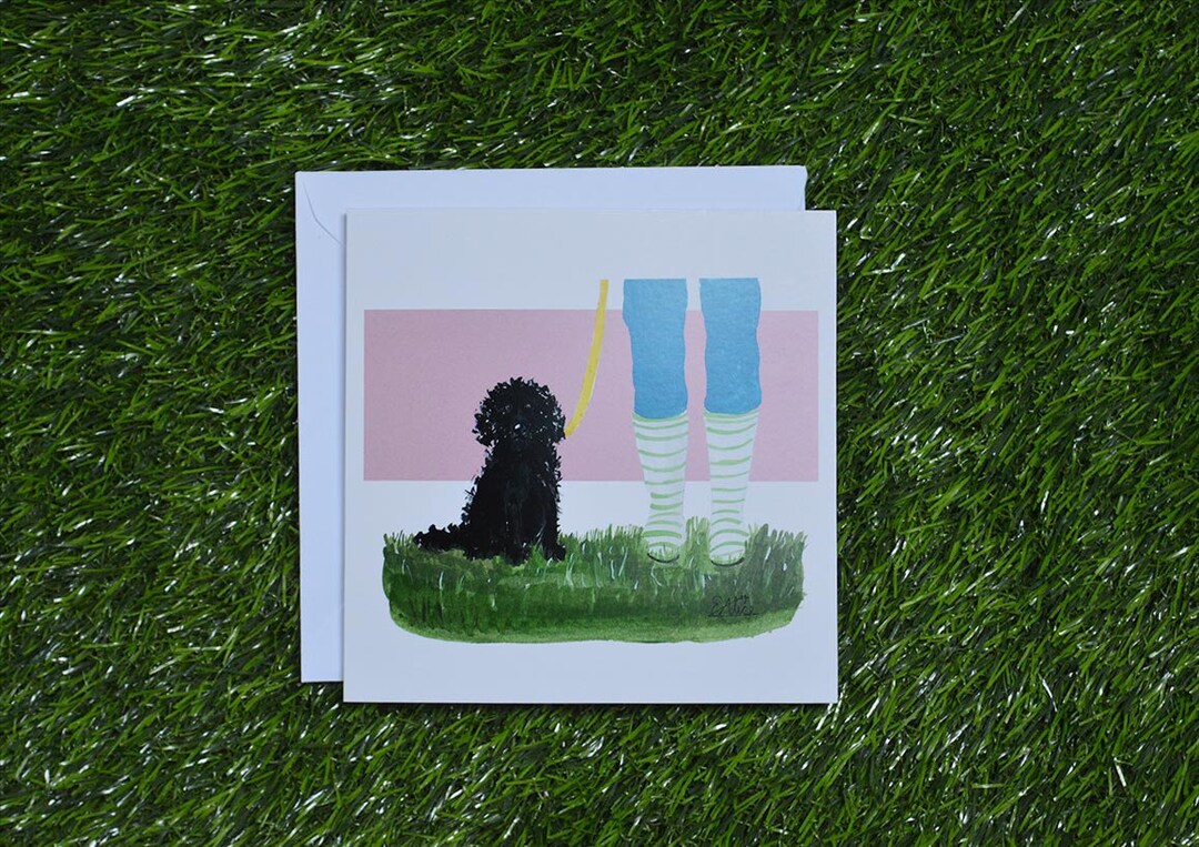 Cavapoo Dog Greetings Card Black Cavapoo - Etsy UK
