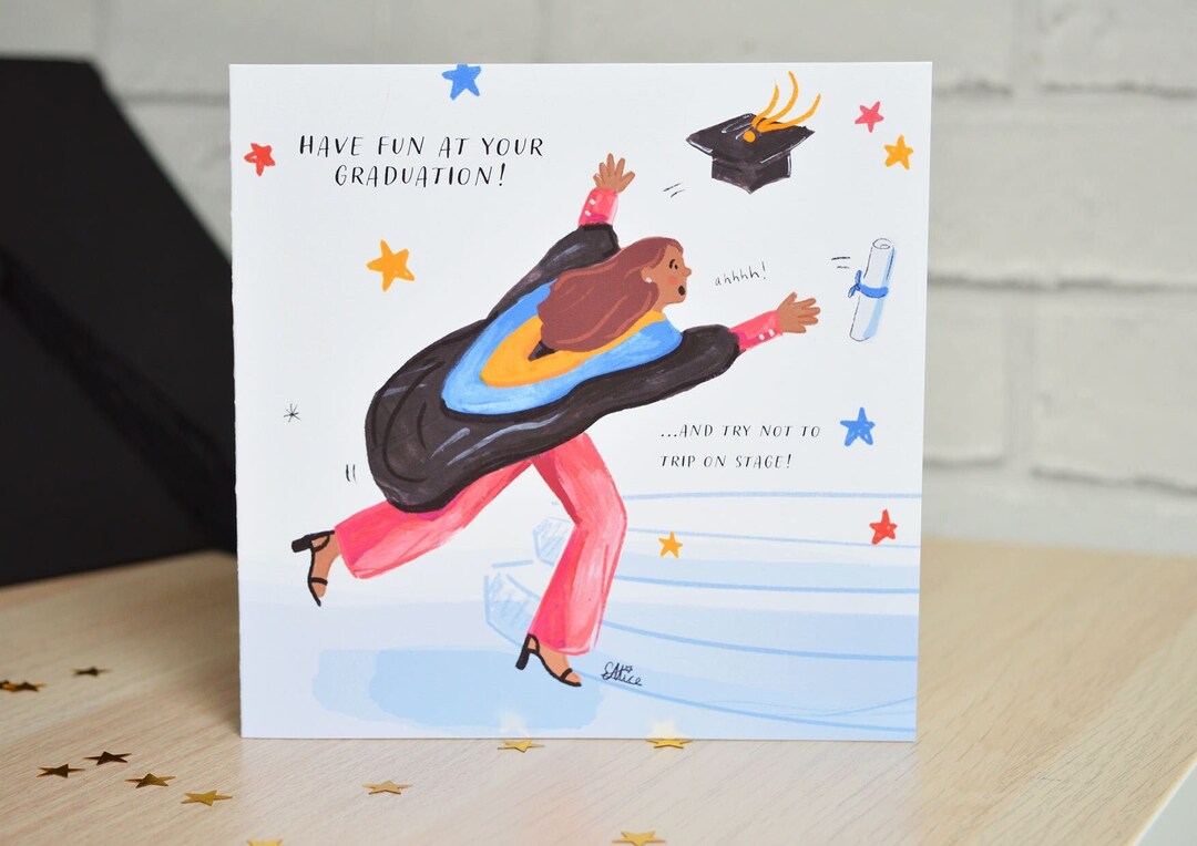 Graduation Card, Unique Graduation Card, Funny Card, Congratulations ...