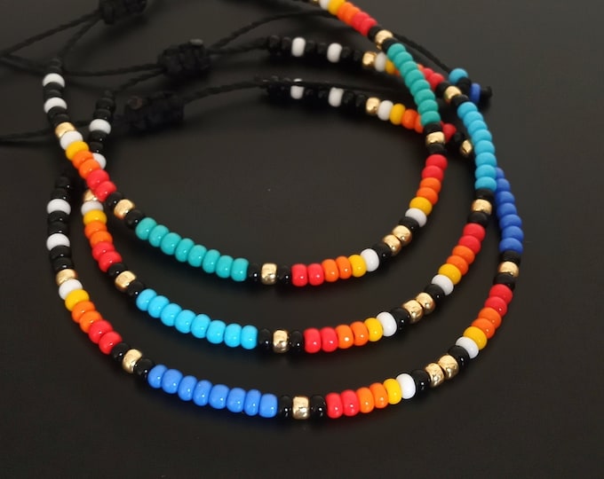 Native American Indian Beaded Bracelet, Gift for Him, Native Style ...