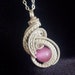 Pink Cat Eye Wire Wrapped Pendant, Wire Wrapped Jewelry, Gift for Women ...