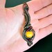 Yellow Cat Eye Wire Wrapped Pendant, Mothers Day Gift Copper Wire ...