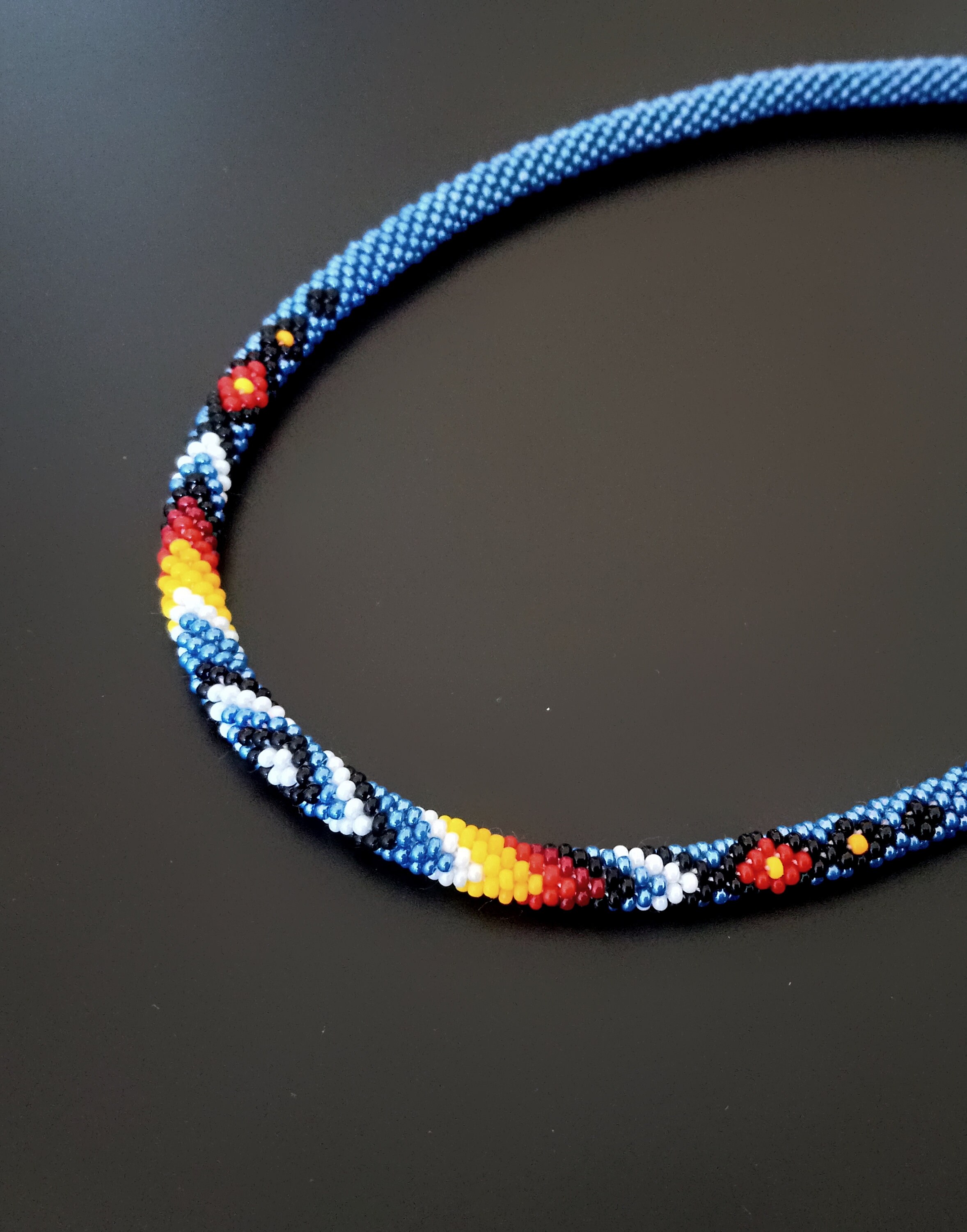 Thin Native American Beadwork Necklace Indian Jewelry Beaded | Etsy