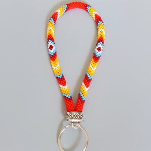Red Native American Indian Inspired Wristlet Keychain, Gifts for Her ...