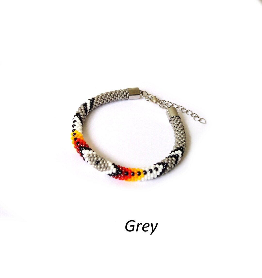 GREY Native American Indian Style Bracelet Birthday Gifts for - Etsy